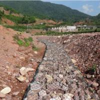 China PVC Coated Galvanized Gabion Retaining Wall 2x1x1m 8x10cm Mesh for sale