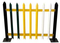 China Colorful Powder Coated Steel Palisade Security Fence 1.2m-3.6m Height with 2.5mm Pale Thickness for sale
