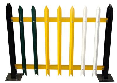 China Colorful Powder Coated Steel Palisade Security Fence 1.2m-3.6m Height with 2.5mm Pale Thickness for sale
