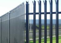 China Powder Coated Metal Palisade Fence 3600mm Height D W Section Pale UK BS1722 Standard for sale