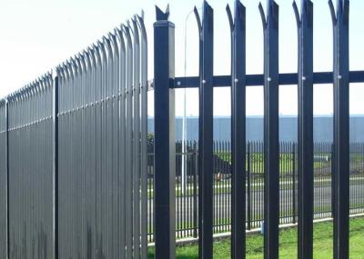 China Powder Coated Metal Palisade Fence 3600mm Height D W Section Pale UK BS1722 Standard for sale