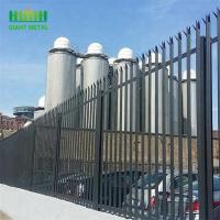 China Spiked Top Steel Palisade Security Fencing 1200mm High Hot Dip Galvanized for sale