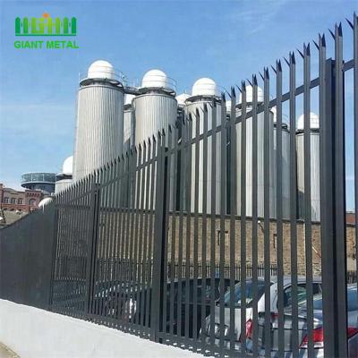 China Spiked Top Steel Palisade Security Fencing 1200mm High Hot Dip Galvanized for sale