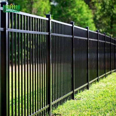 China Ornamental Tubular Steel Fence 1.2m High Powder Coated Welded Picket Panel for sale