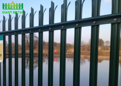 China Galvanised D Section W Section Palisade Fencing 1200mm Height Powder Coated for sale