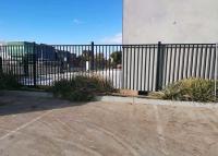 China Welded Wire Garden Fence Flat Top Steel Panel 2.4x2.1m Powder Coated for sale