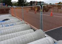 China Chain Link Fabric Crowd Control Barrier Panels 2.5m Length with Hot-Dipped Galvanized or PVC Coated Finish for sale