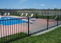China Powder Coated 1800x2500mm Tubular Steel Fence Panel Medium Security Residential for sale