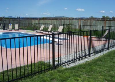 China Powder Coated 1800x2500mm Tubular Steel Fence Panel Medium Security Residential for sale