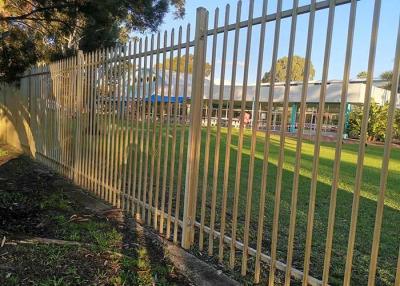 China Decorative PVC Coated Welded Tubular Steel Fence 1.8m Height 2.5m Panel Length for sale