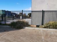 China Black Steel Tubular Pool Fence 7ft Height 2.4m Panel Length Wrought Iron Fencing for sale