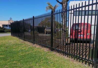 China Wrought Iron Fence Pickets Decorative Tubular Steel Fence 1.8m Height 2.5m Length for sale