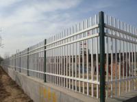 China 1.8m Height Tubular Steel Fence Powder Coated 25x25mm Rails for Security for sale