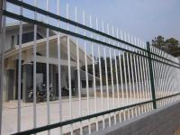 China 6ft Height Powder Coated Tubular Steel Fence Panel 25x25mm Rails for Security for sale