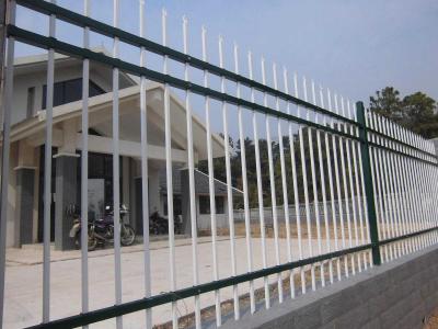 China 6ft Height Powder Coated Tubular Steel Fence Panel 25x25mm Rails for Security for sale