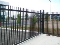 China Black Powder Coated Corten Steel Square Tube Wrought Iron Fencing Panel 1.8x2.4m for sale