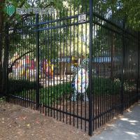 China Black Powder Coated Aluminum Garden Fence 2000mm Width 1800mm Height for Villa Farmyard Border for sale
