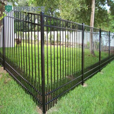 China Galvanized Steel Tubular Fence Panel 6x8ft Spearhead Top Powder Coated ISO9001 for sale