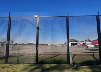 China 2.4m Height PVC Coated H Type Post Airport Security Fencing with 4mm Wire Mesh and Razor Barbed Wire for sale