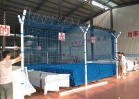 China 2m Height 50x200mm Welded Wire Mesh Airport Security Fencing with Razor Wire for sale
