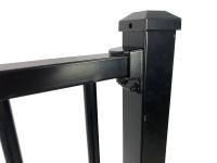 China Skyhall Picket Black Aluminum Fencing 1.5-3m Length 1200-2400mm Height Powder Coated for sale