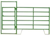 China Brace Type Round Tube Farm Fence Gate - 8ft Width, 900-1800mm Height, Powder Coated Steel Construction for sale
