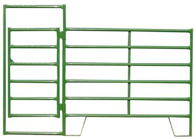 China Brace Type Round Tube Farm Fence Gate - 8ft Width, 900-1800mm Height, Powder Coated Steel Construction for sale