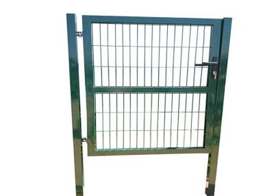 China Stock 1m Farm Fence Gate 3D Welded Mesh Panel 1000x1000mm Green Powder Coated for sale