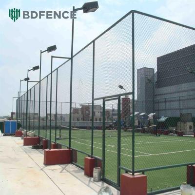 China Galvanized PVC Coated Chain Link Fence Roll 50ft 4ft 5ft 6ft 8ft 10ft Height 1.2-5.0mm Wire for sale