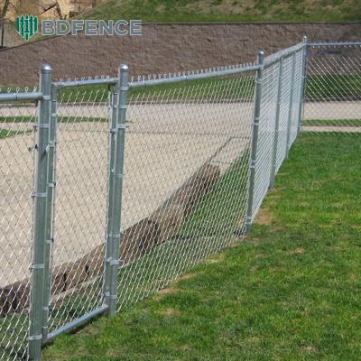 China PVC Coated Chain Link Fence Roll 2.5mm Wire 60x60mm Mesh 5ftx25ft Galvanized Diamond Fence for sale
