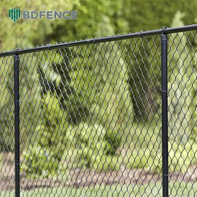 China Green PVC Coated Chain Link Fence 4ft x 100ft Galvanized Steel Landscape for sale