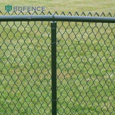China Galvanized Chain Link Temporary Fencing 2in Mesh 50m Rolls Easy Installation with Accessories for sale