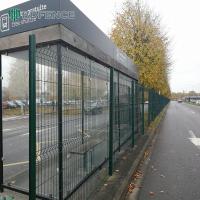 China Customized 3D Welded Wire Mesh Fence Panel 2m Height PVC Coated Green Black for Security for sale
