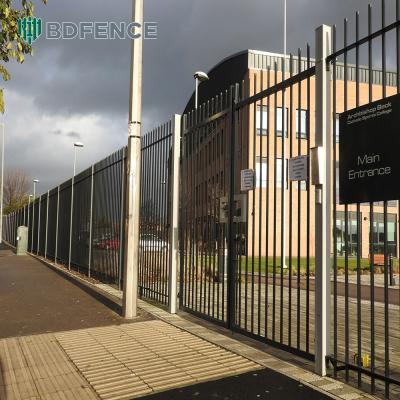 China Customizable Tubular Steel Fence 1.2m-2.4m Height Powder Coated Hot Dipped Galvanized for sale