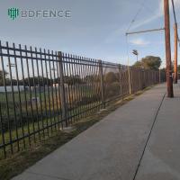 China Modern Tubular Steel Fence Sleek Design 1.5m Height Powder Coated Hot Dipped Galvanized for sale