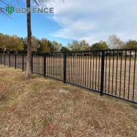 China Weather-Resilient Tubular Steel Fence 1.5m-2.4m Height Hot-Dipped Galvanized Powder Coated for sale