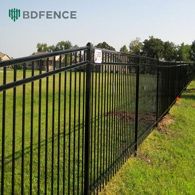 China Anti-Theft Tubular Steel Fence 1.8m Height Secure Perimeter Fencing for Commercial and Industrial Use for sale