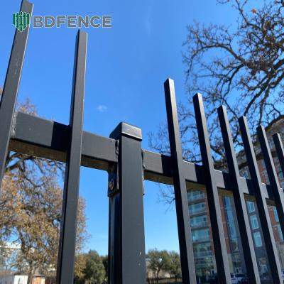 China Certified Tubular Steel Fence 1.5m-2.4m Height Hot Dipped Galvanized Powder Coated for sale