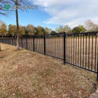 China Metallic Finish Tubular Steel Fence 1.5m-2.4m Height Hot Dipped Galvanized Security Fence for sale