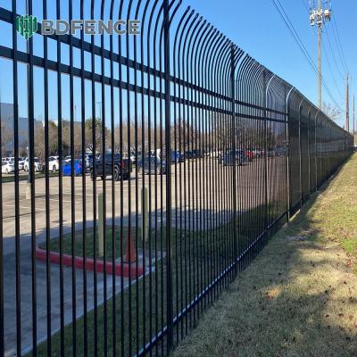 China Earthquake Resistant Tubular Steel Fence 1.8m Height 2.0m Width Stable Foundation for sale