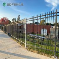 China High Wind Rating Tubular Metal Fence Stormproof 1.8m Height 2.0m Width for sale