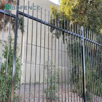 China Grip-Enhanced Steel Powder Coated Tubular Fencing 1.5m-2.4m Non-Slip Surface for sale