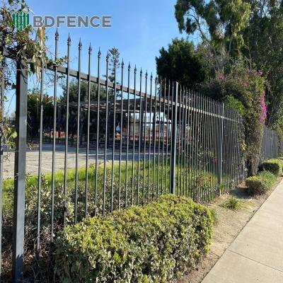 China Transparent Tubular Steel Fence 1.8m Height Unobstructed View Polycarbonate Panels for sale
