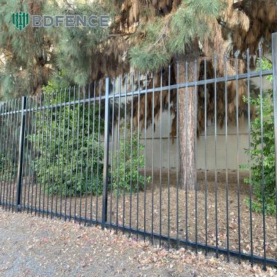 China Stock Tubular Steel Fence 1.5m Height 1.8m Width Fast Delivery Anti-Climbing for sale