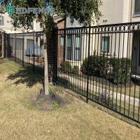 China Galfan Ventilated Tubular Steel Fence Panels 1.8m Height Airflow Optimized for sale