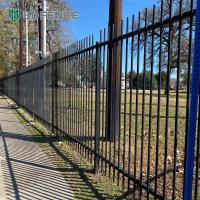 China Seismic Rated Tubular Steel Fence Quake Proof 1.8m Height 2.0m Panel for sale