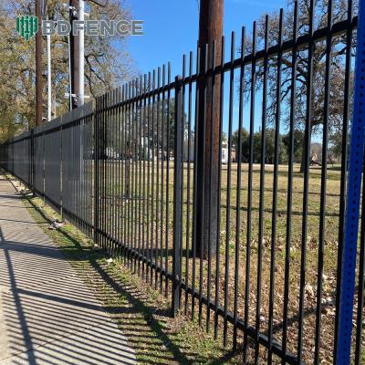 China Seismic Rated Tubular Steel Fence Quake Proof 1.8m Height 2.0m Panel for sale