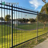 China Mold Resistant Tubular Steel Fence 1.5m Height Humid Climate Use Hot Dip Galvanized for sale