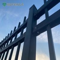 China Galvanized Steel Tubular Fence Panel 2000mm Width 1800mm Height Powder Coated Black Picket Fence for sale