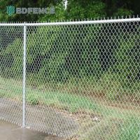 China Galvanized Chain Link Fence Roll 50m Length 1.8m Height Carbon Steel Diamond Mesh for Security Fencing for sale
